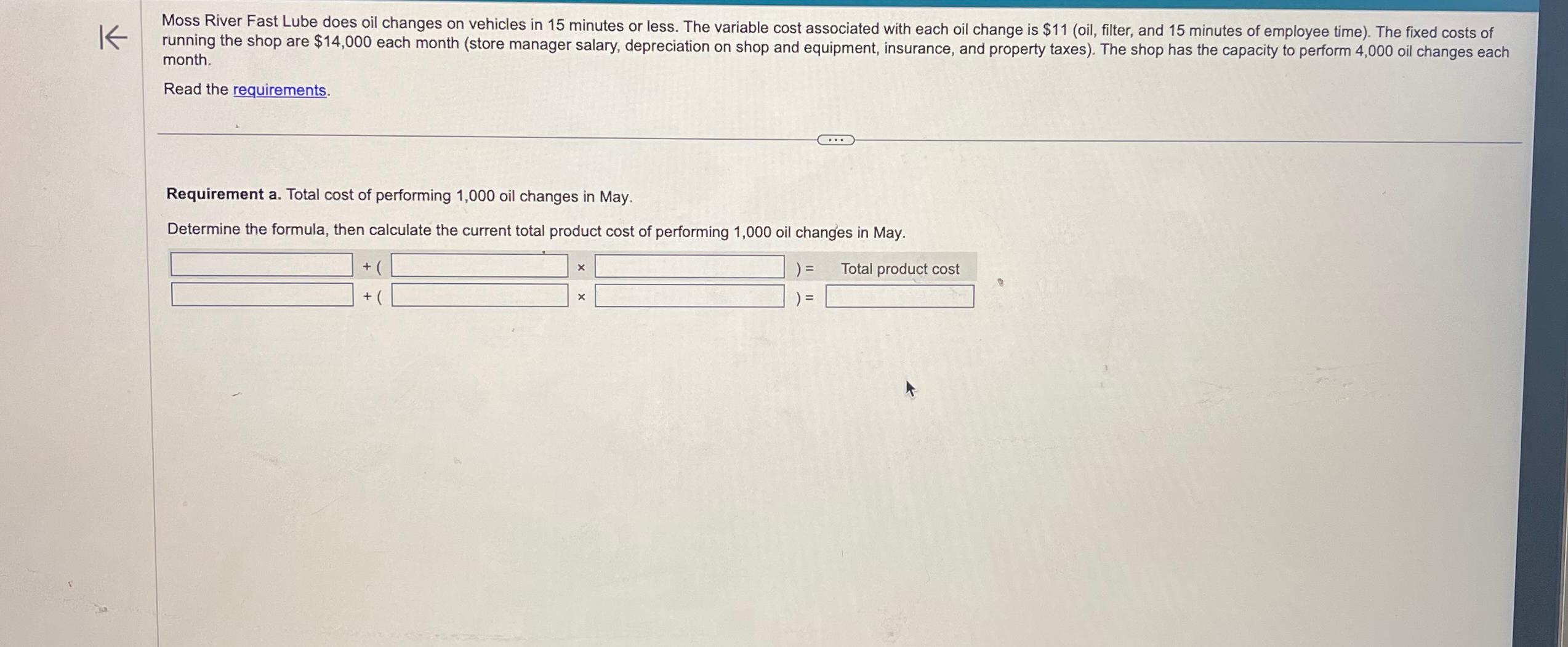 Solved month.Read the requirements.Requirement a. ﻿Total | Chegg.com