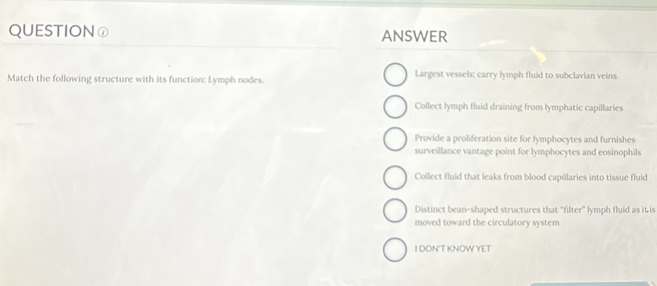Solved QUESTION (1)Match the following structure with its | Chegg.com