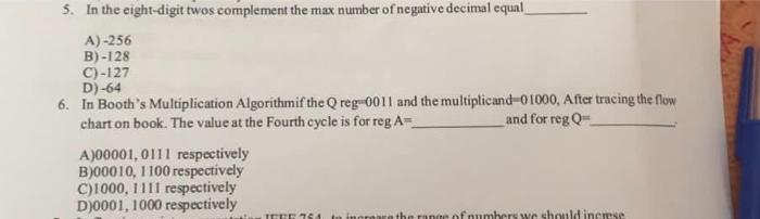 Solved 4. In for Unsigned Binary Division method if the Q | Chegg.com