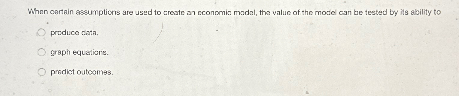 Solved When certain assumptions are used to create an | Chegg.com