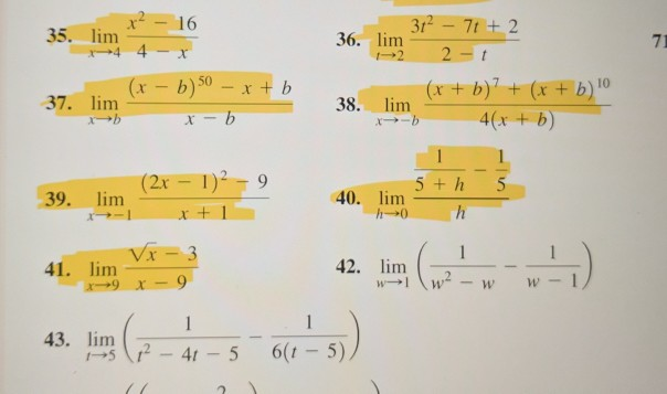 Solved 58. lim Practice Exercises 19-70. Evaluating limits | Chegg.com