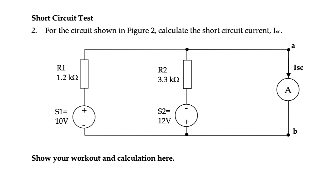 Solved Short Circuit Test2. ﻿For the circuit shown in Figure | Chegg.com
