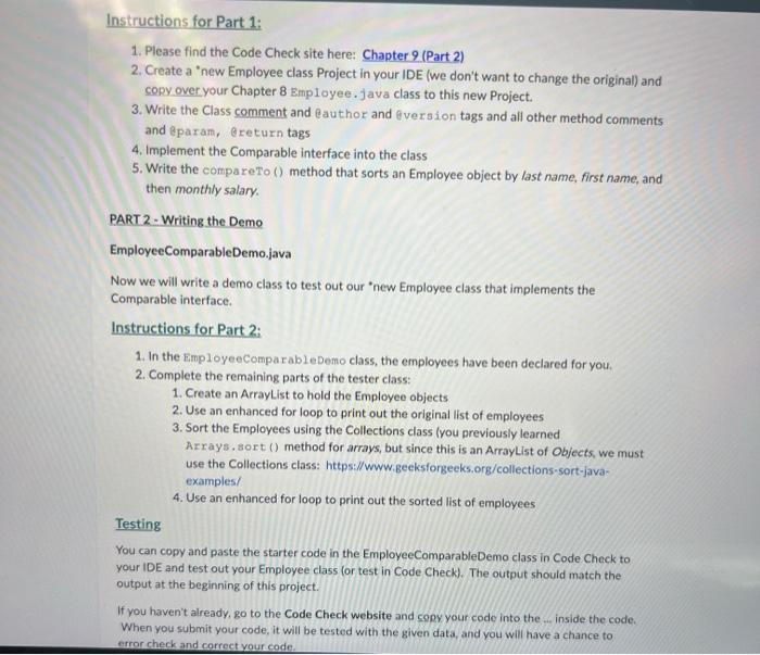 Solved 1. Please find the Code Check site here: Chapter 9 | Chegg.com
