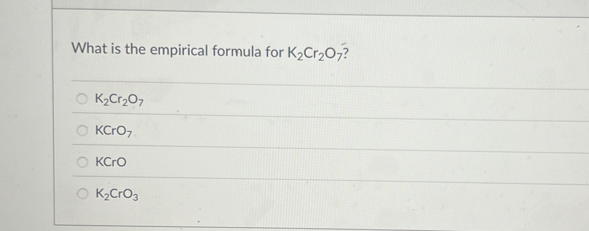 Solved What is the empirical formula for | Chegg.com