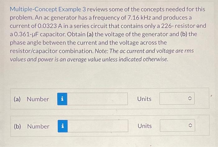 Solved Multiple-Concept Example 3 reviews some of the | Chegg.com