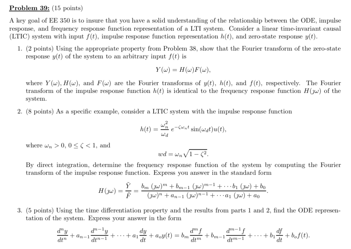 Solved by an EXPERT Problem 39: (15 ﻿points)A key goal of EE 350 ﻿is to ...