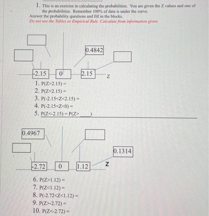 Solved calculating probabilities. dont use the tables or | Chegg.com