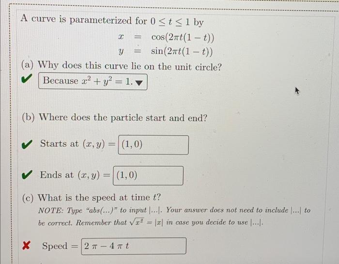 Solved 2 A curve is parameterized for 0 | Chegg.com