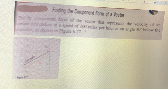 Solved Finding the Component Form of a Vector Component form | Chegg.com