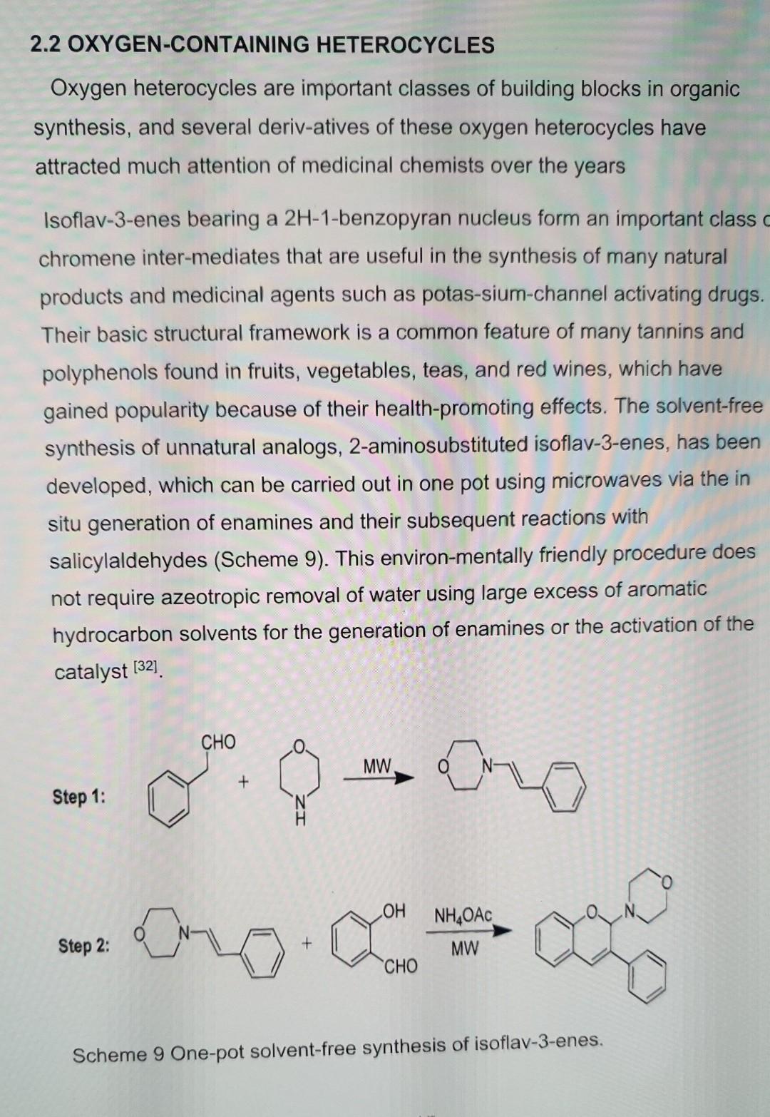 Solved 2.2 OXYGEN-CONTAINING HETEROCYCLES Oxygen | Chegg.com