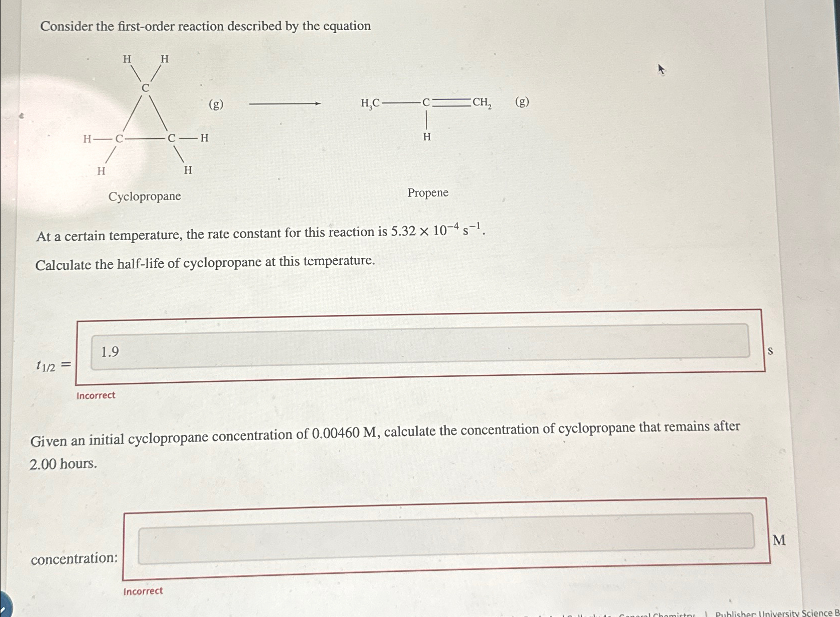Solved Consider the first-order reaction described by the | Chegg.com
