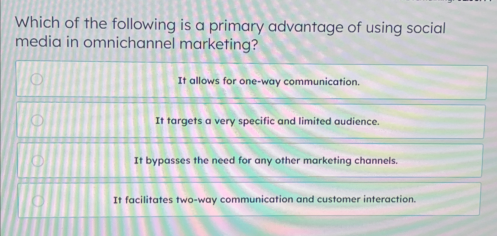 Solved Which of the following is a primary advantage of | Chegg.com