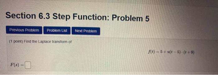 Solved Section 6 3 Step Function Problem 4 Previous Problem