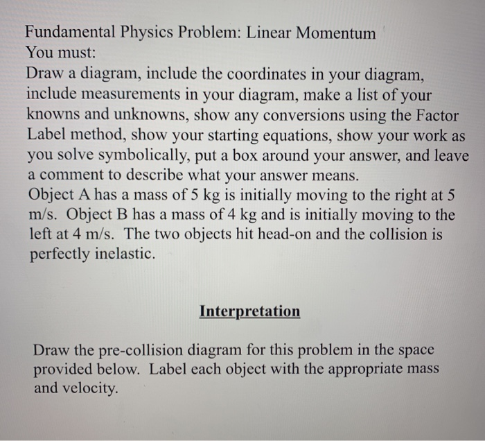 Solved Fundamental Physics Problem: Linear Momentum You | Chegg.com