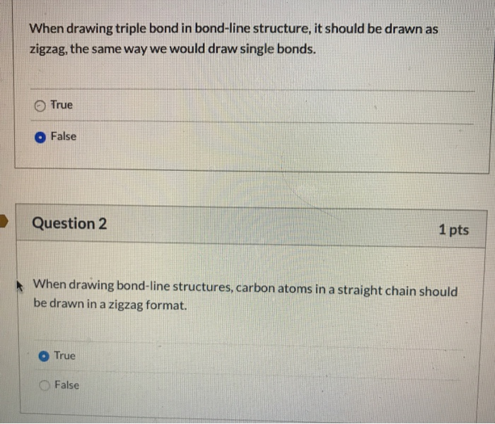 Solved When drawing triple bond in bond-line structure, it | Chegg.com
