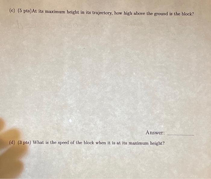 Solved 3. (15 pts) A block of mass 1.20 kg is launched from | Chegg.com