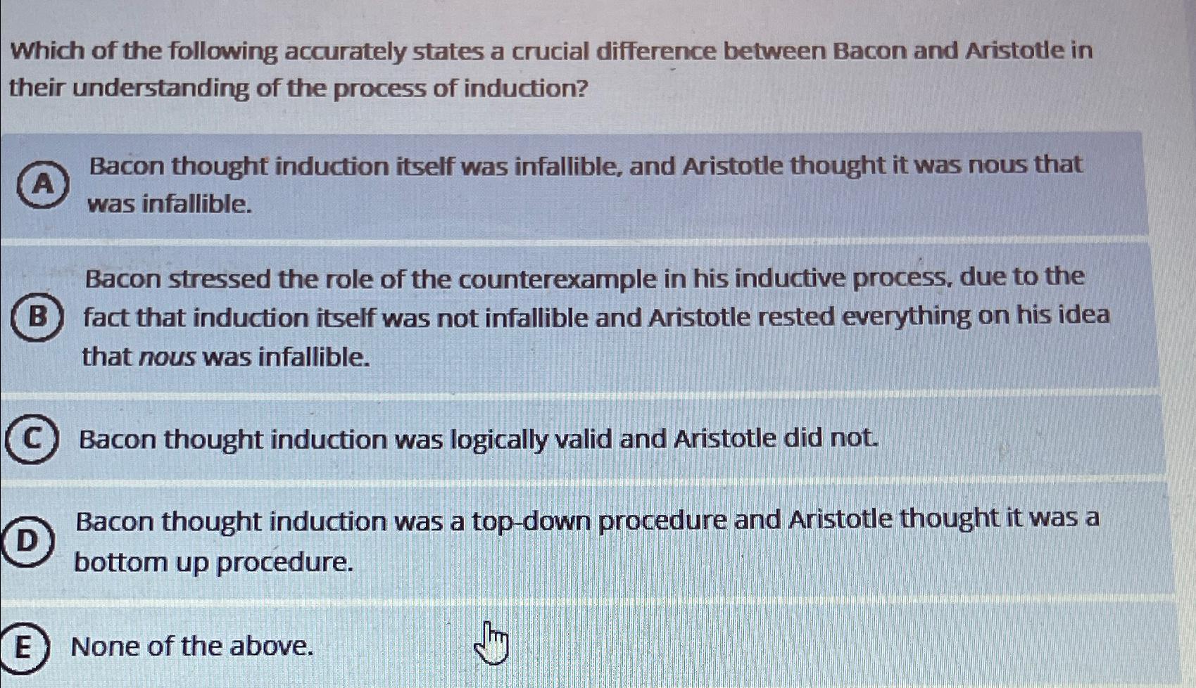 Solved Which of the following accurately states a crucial | Chegg.com
