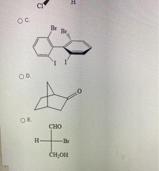 Solved Which of the following is an example of is an achiral | Chegg.com