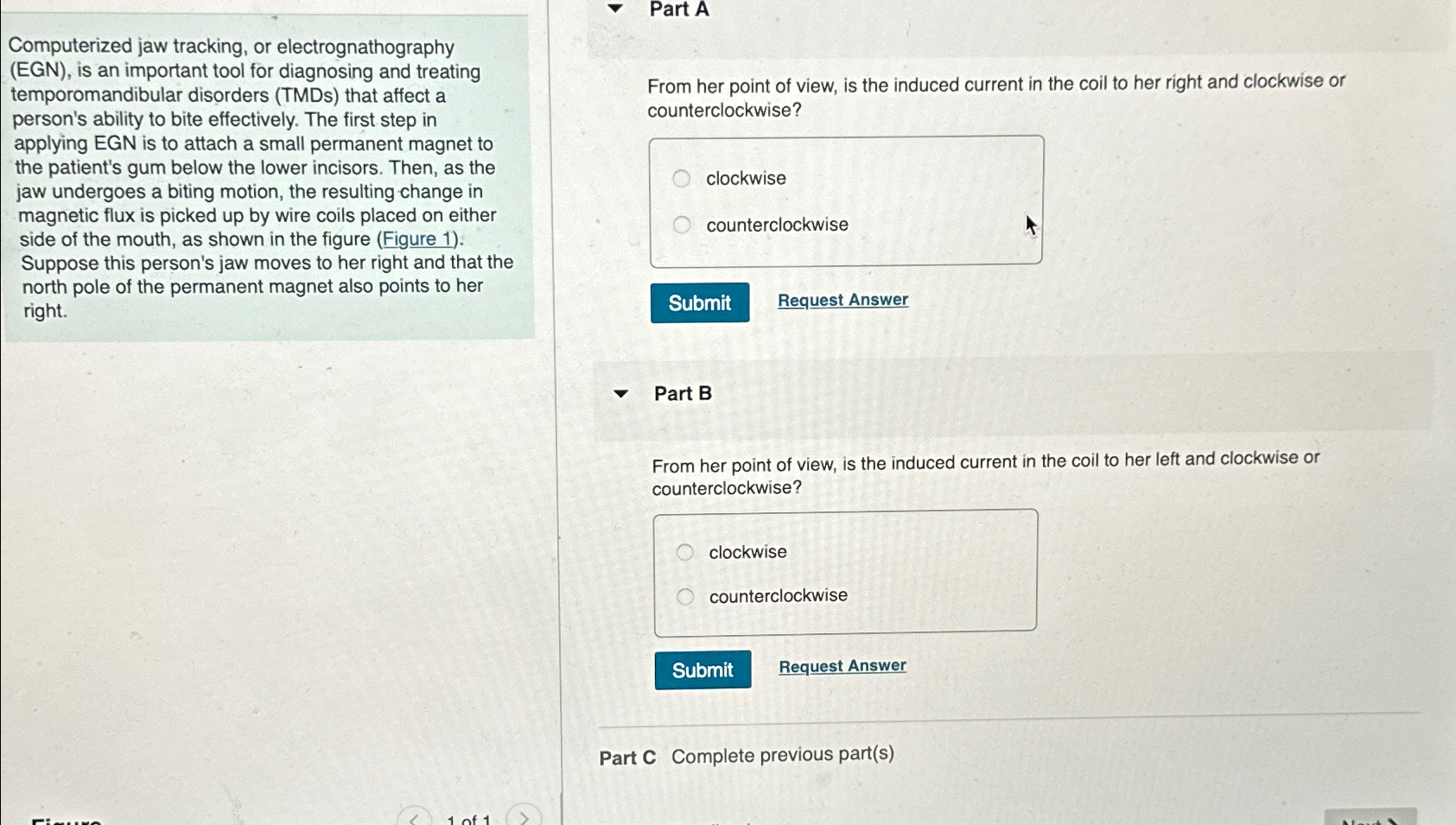 Solved Computerized jaw tracking, or electrognathography | Chegg.com