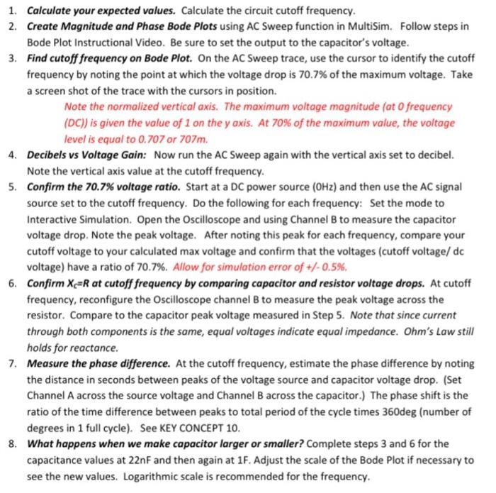 Solved 1. Calculate your expected values. Calculate the | Chegg.com