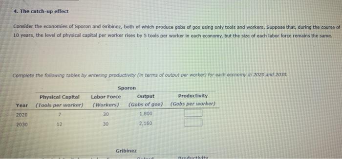 Solved 4. The catch-up effect Consider the economies of | Chegg.com