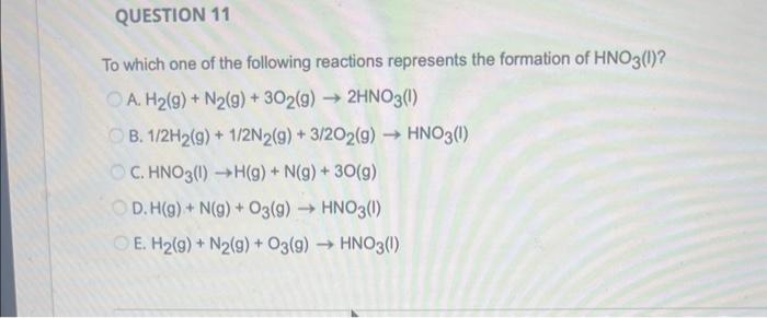 Solved To which one of the following reactions represents | Chegg.com