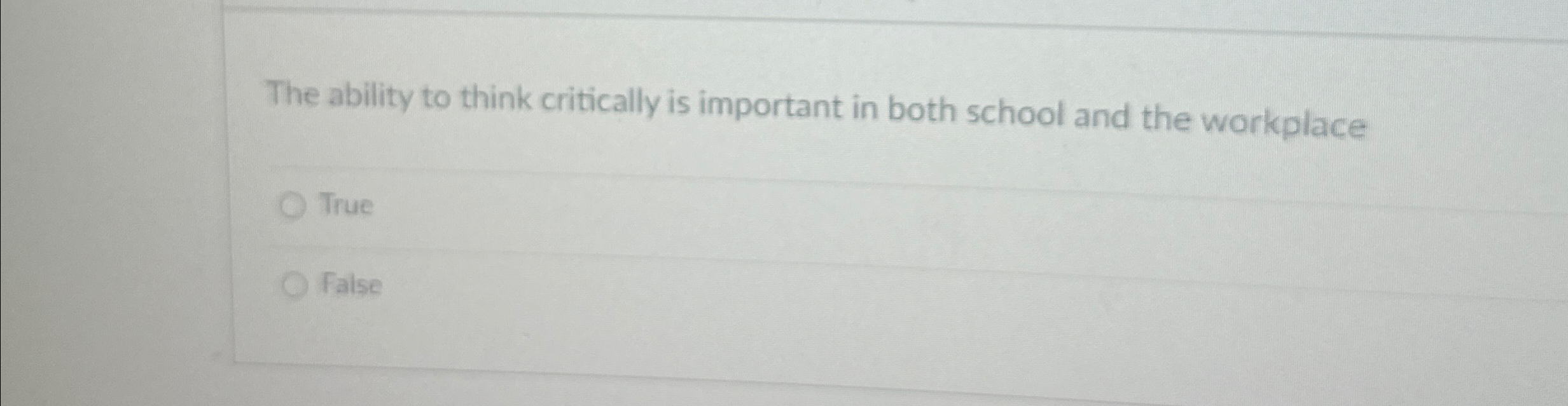 Solved The ability to think critically is important in both | Chegg.com