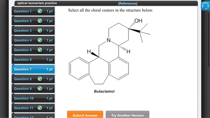 Solved optical isomerism practice [References) Select all | Chegg.com