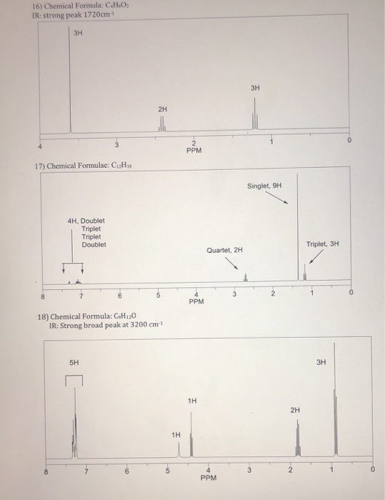 Solved 1) Chemical Formula: CH,Br 2) Chemical Formula: CsH.O | Chegg.com
