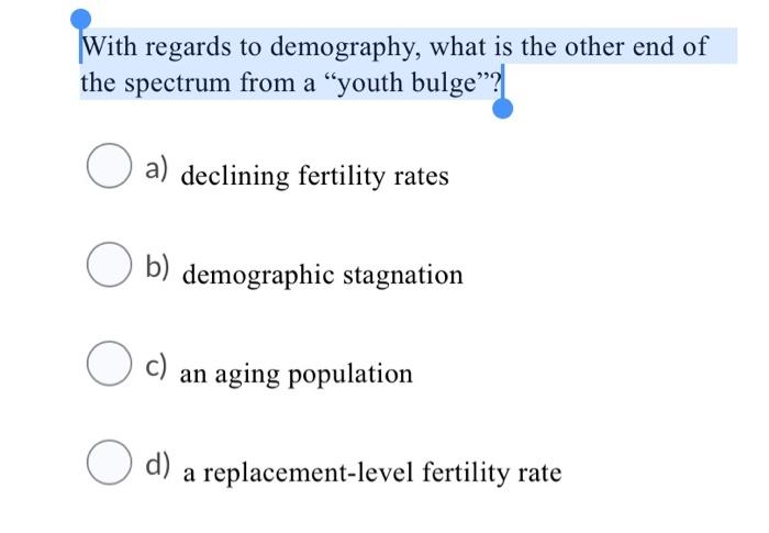 Solved Which of the following is true of the total fertility | Chegg.com