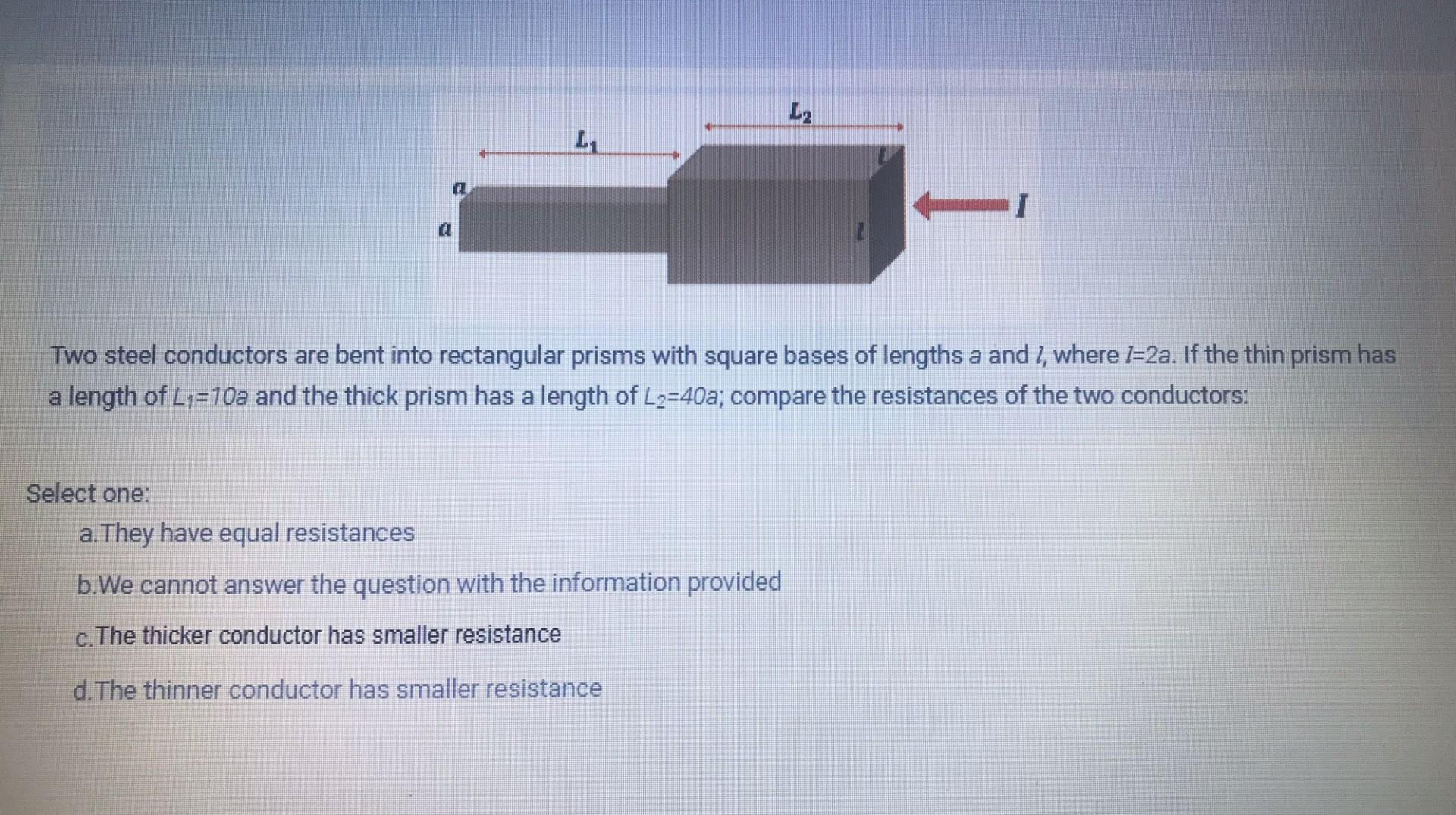 Solved Two steel conductors are bent into rectangular prisms | Chegg.com