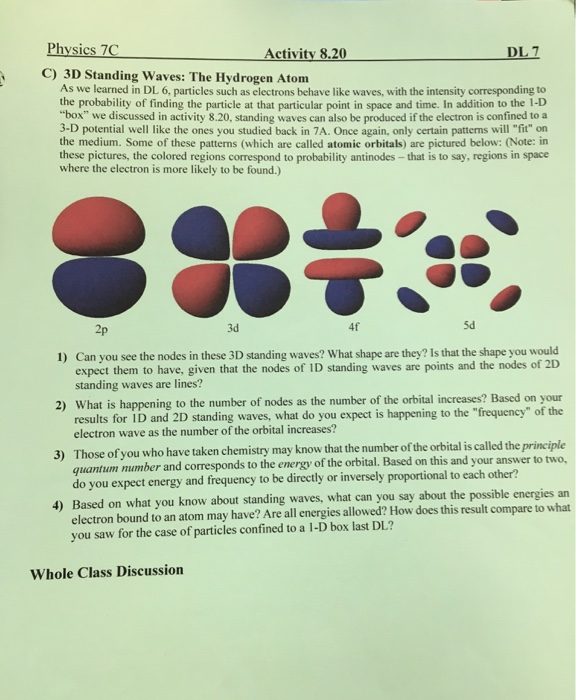 Solved Physics 7C Activity 8.20 DL 7 C) 3D Standing Waves: | Chegg.com