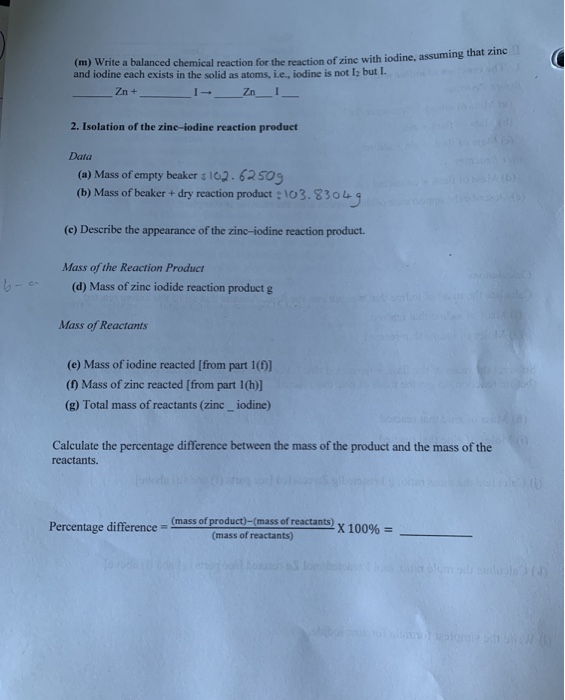Solved Name Section Date Data and Calculations Partner(s) 1. | Chegg.com