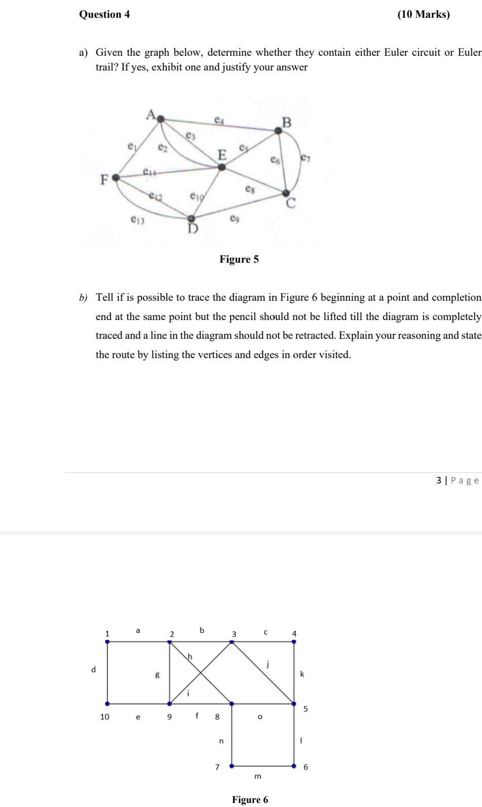 Solved A Given The Graph Below Determine Whether They