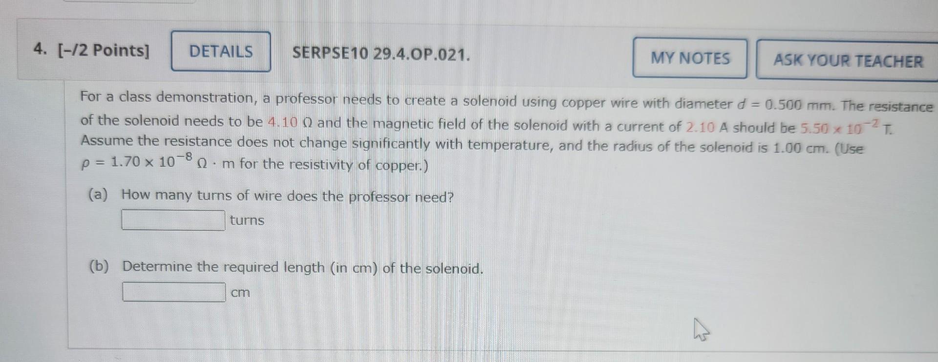Solved For a class demonstration, a professor needs to | Chegg.com