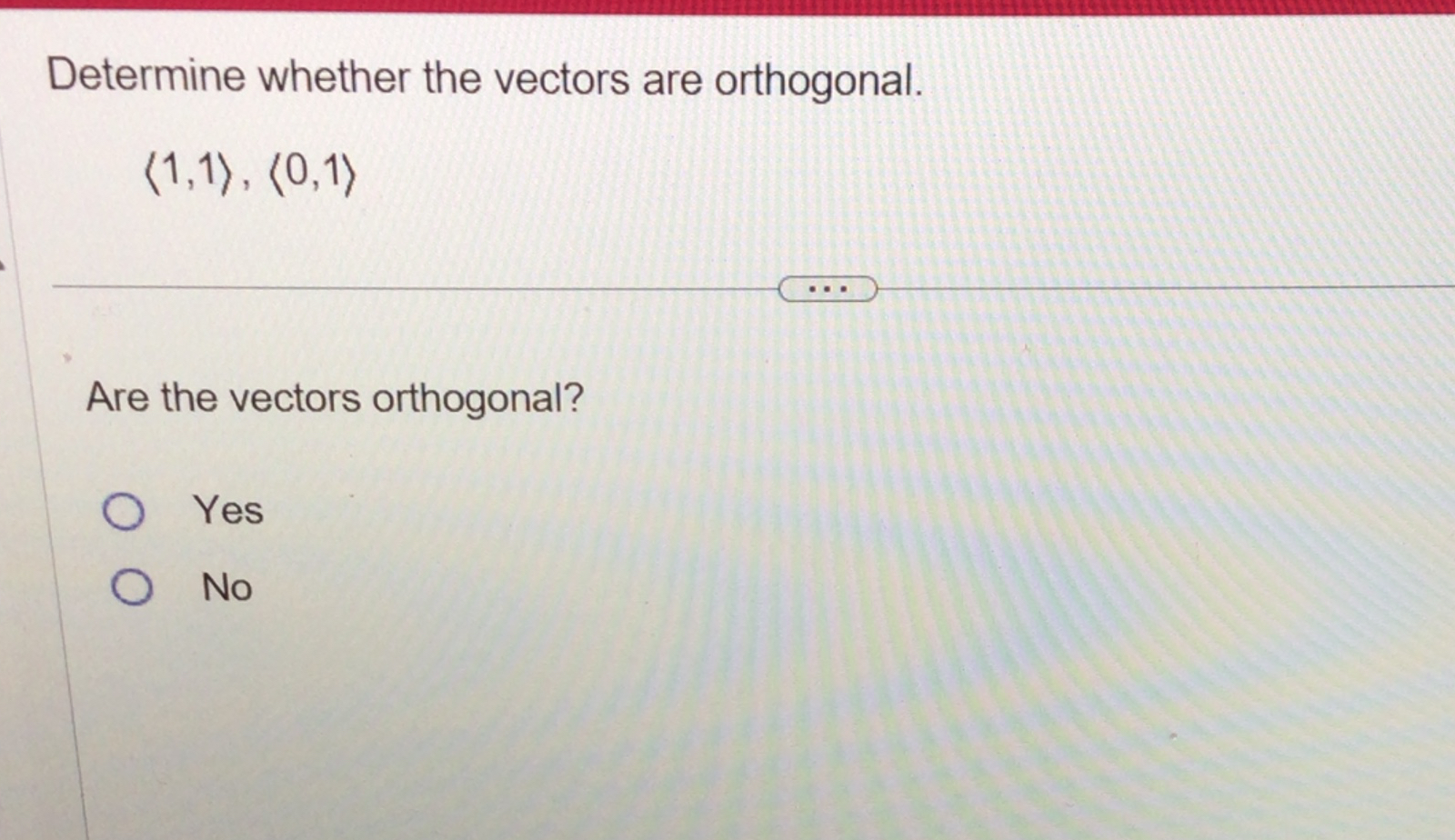 Solved Determine Whether The Vectors Are