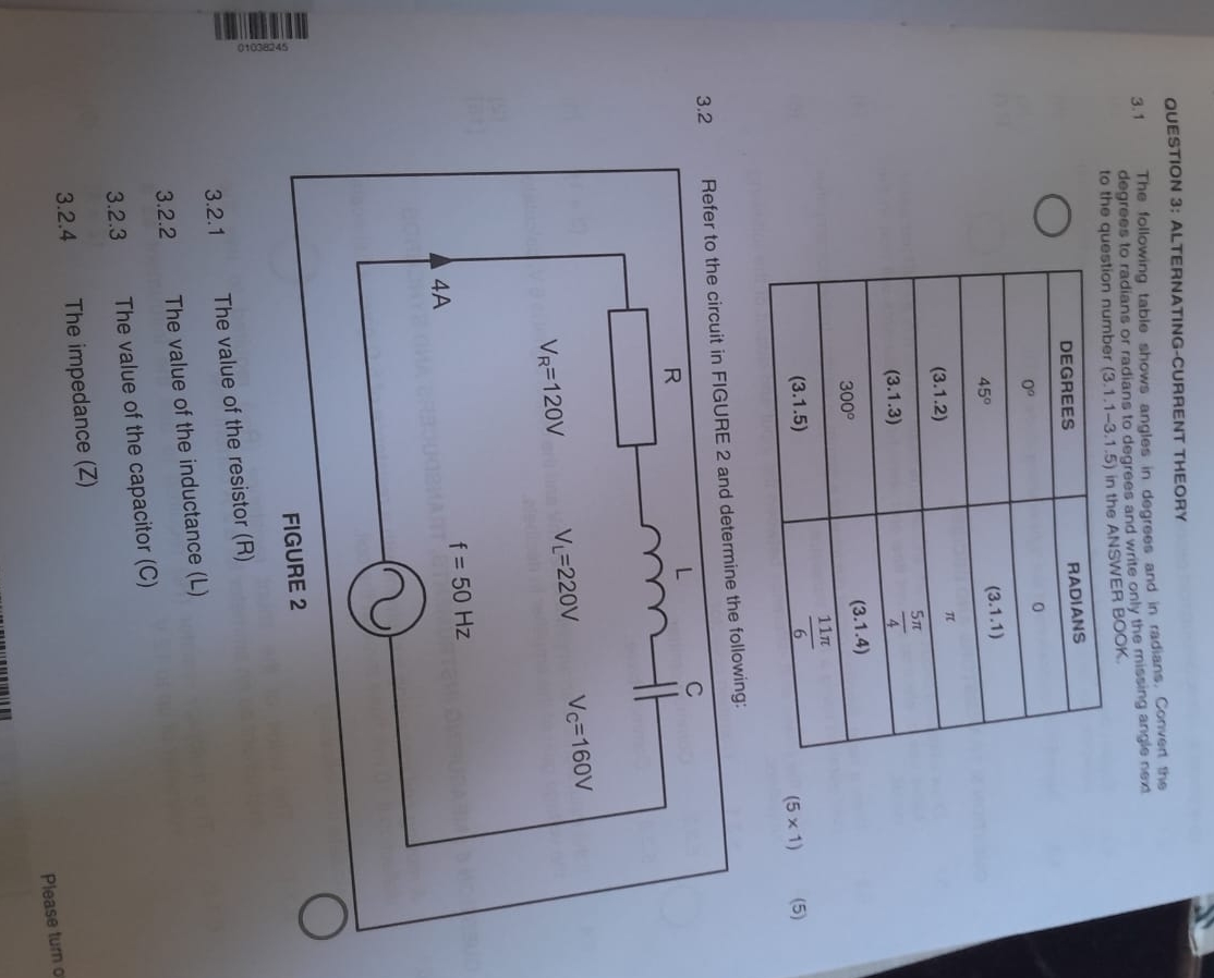 Solved by an EXPERT QUESTION 3: ALTERNATING-CURRENT THEORY3.1 ﻿The | Chegg.com
