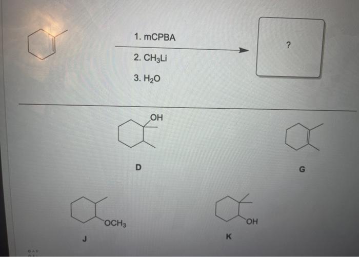 Solved what product is expected in the following reaction | Chegg.com