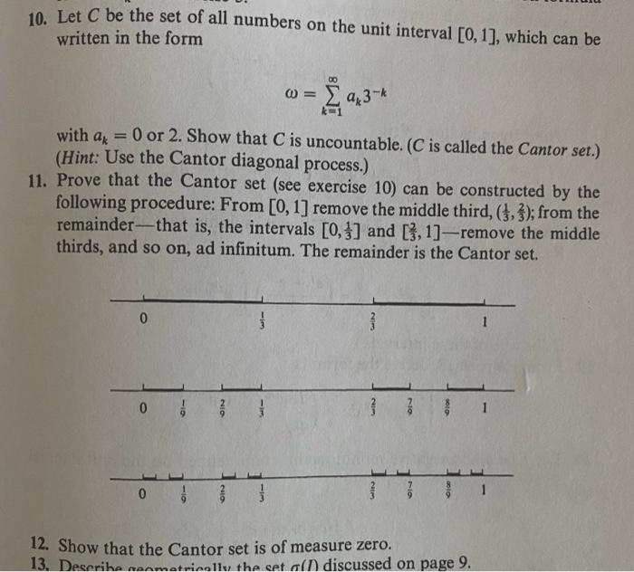Solved 10. Let C be the set of all numbers on the unit | Chegg.com