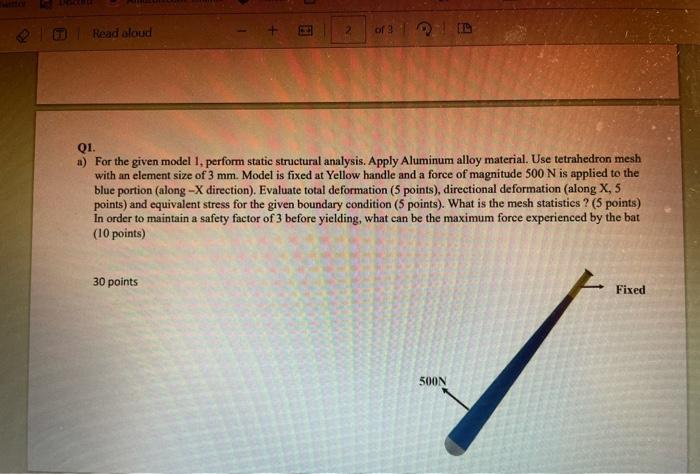 Solved Q1. a) For the given model 1, perform static | Chegg.com