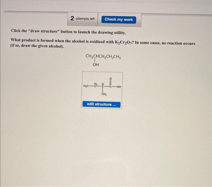 Solved 2 attempts left Check my work Click the "draw | Chegg.com