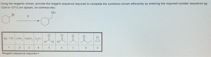 Solved Using the reagents shown, provide the reagent | Chegg.com