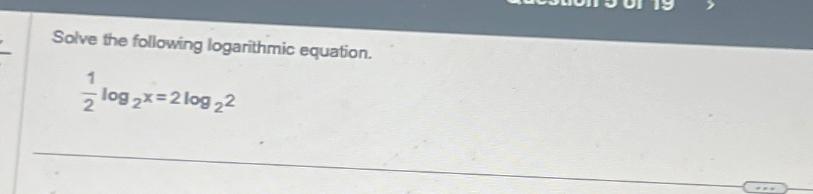 Solved Solve the following logarithmic | Chegg.com