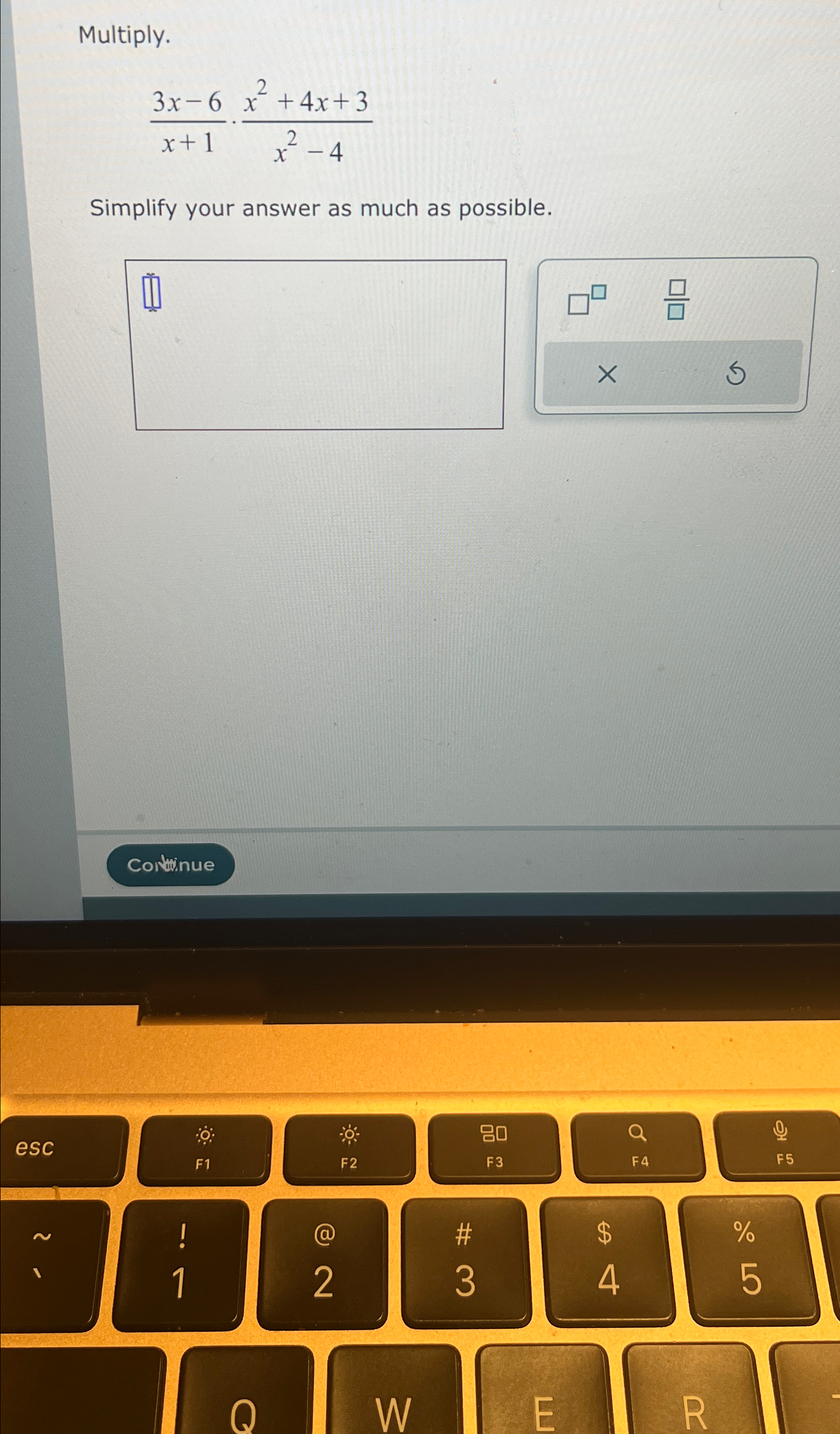 Solved Multiply.3x-6x+1*x2+4x+3x2-4Simplify your answer as | Chegg.com