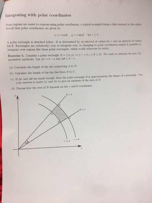 Solved Integrating with polar coordinates Some regions are | Chegg.com