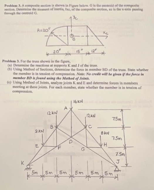 Solved Problem 3. ﻿A composite section is shown in Figure | Chegg.com