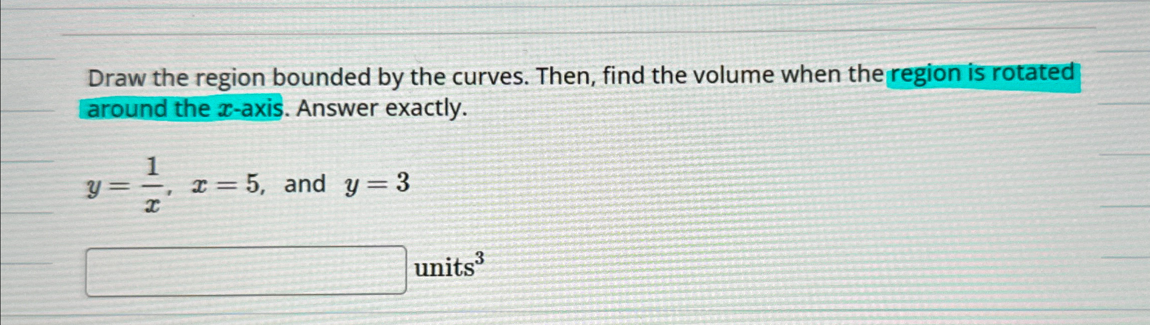 Solved Draw the region bounded by the curves. Then, find the | Chegg.com