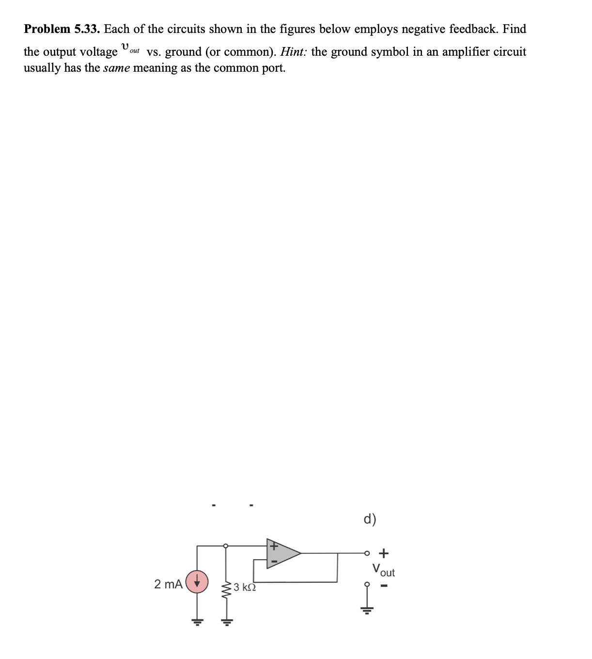 Solved Problem 5.33. ﻿Each of the circuits shown in the | Chegg.com