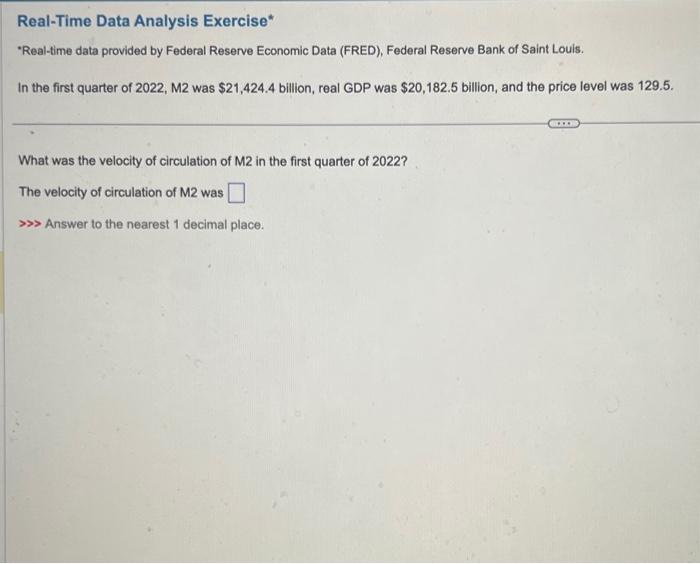 Solved Real-Time Data Analysis Exercise* "Aeal time data | Chegg.com