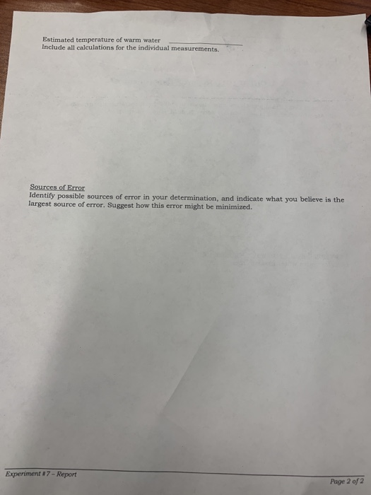 Name Lab Report 14 Laboratory Instructor Date Lab Day | Chegg.com